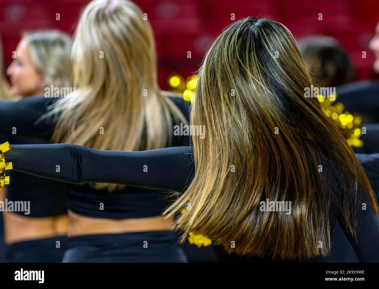 Back view of cheerlleaders Stock Photo - Alamy