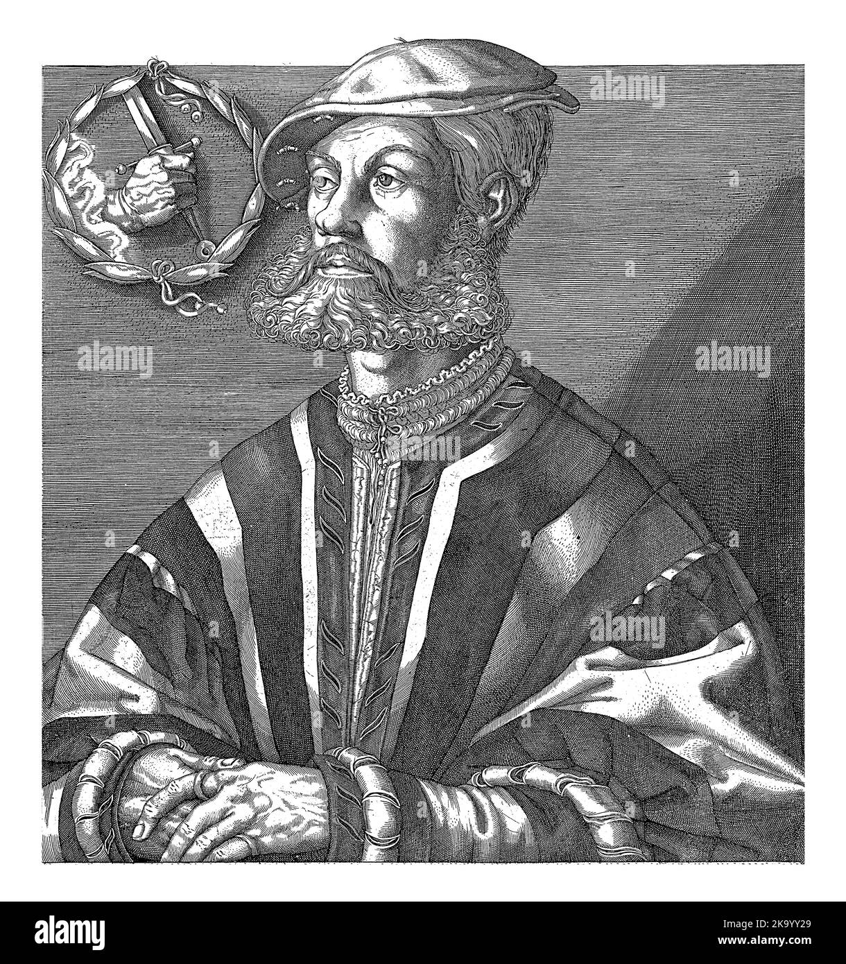 Portrait of Bernardus Knipperdolling, leader of the Anabaptists in ...