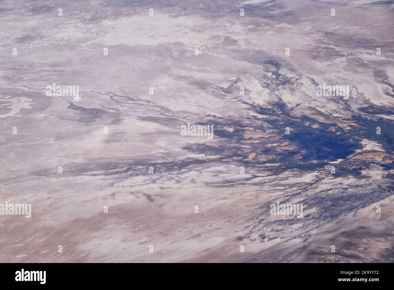 Salt Flats in Utah. Aerial View, Salt Flats Landscape. Blue Sky and ...