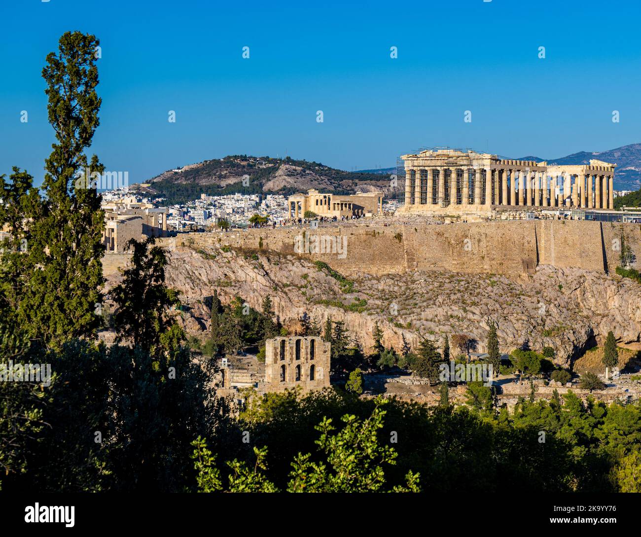 The Parthenon on the Acropolis of Athens, built between 447 and 438 BC ...