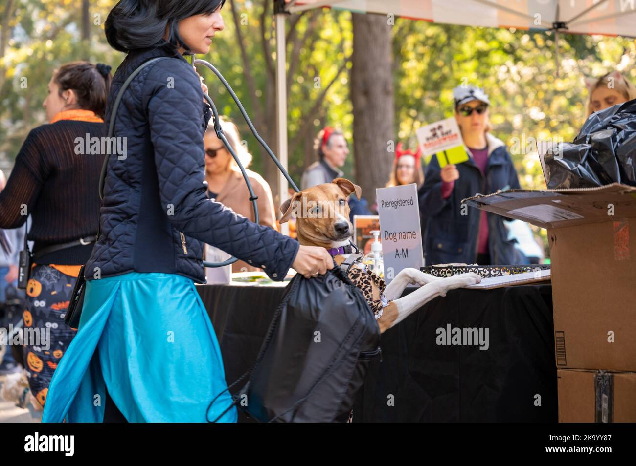 New York, USA. 30th Oct, 2022. People and pets attend the Dog Day ...