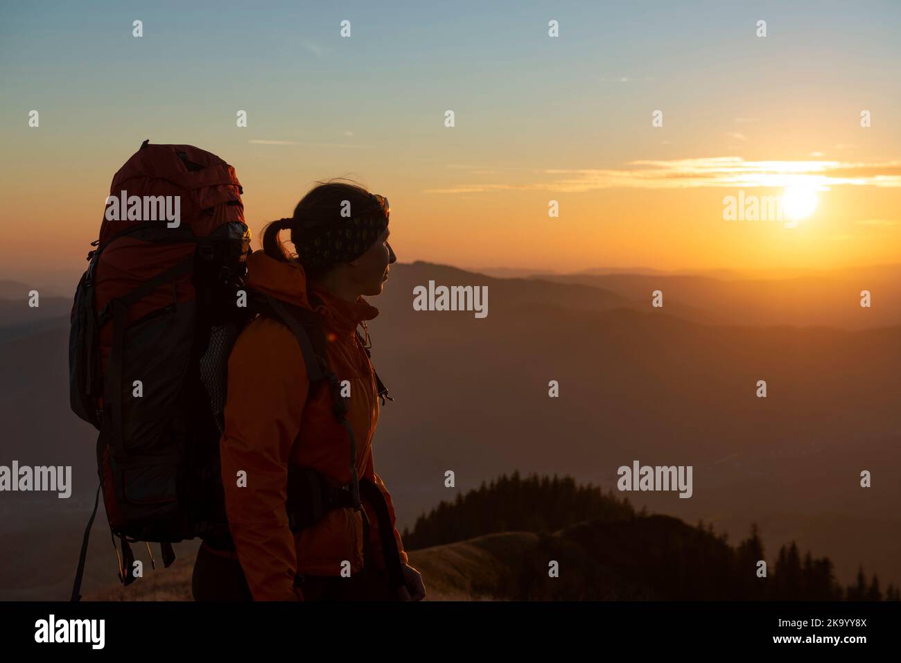 Backpack enjoying watching hi-res stock photography and images - Alamy