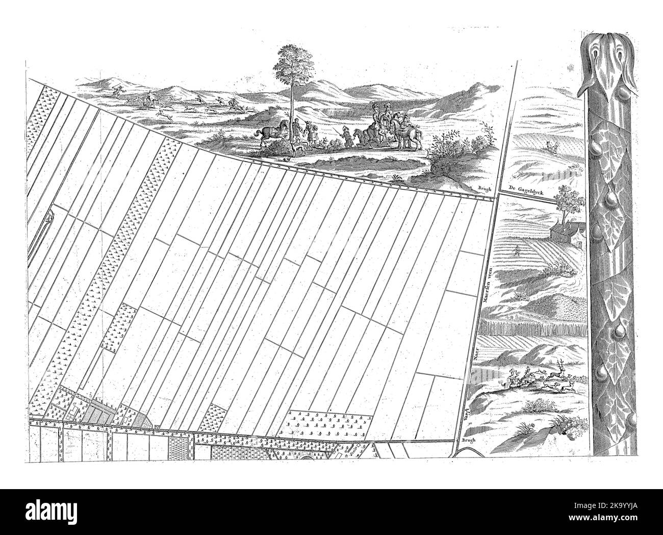 Floor plan of the seigniory of Maarsseveen, Philibert Bouttats (I ...