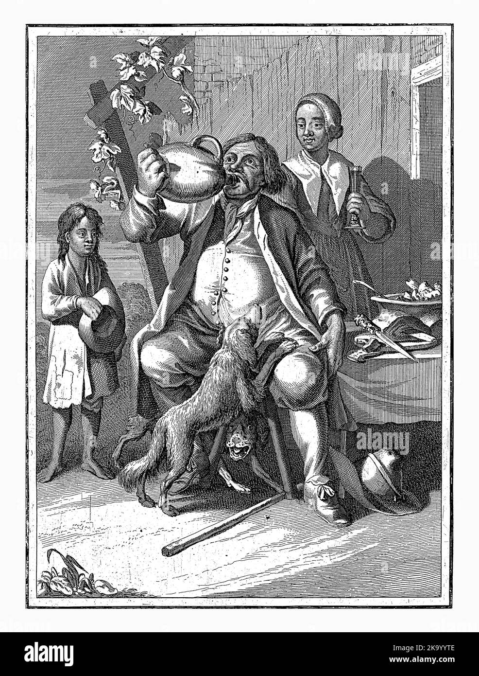 Food drinks on table Black and White Stock Photos & Images - Alamy