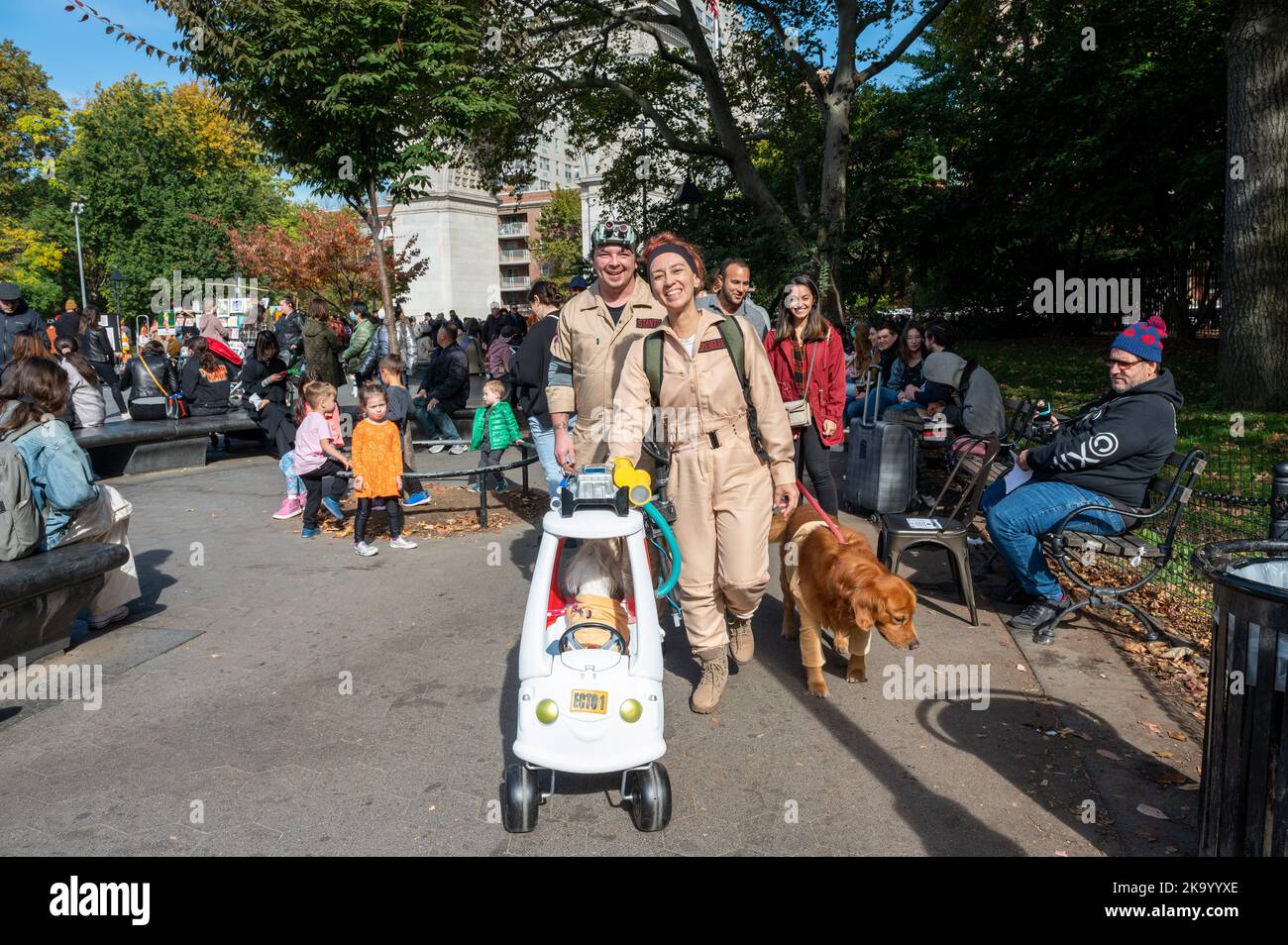 New York, USA. 30th Oct, 2022. People and pets attend the Dog Day ...
