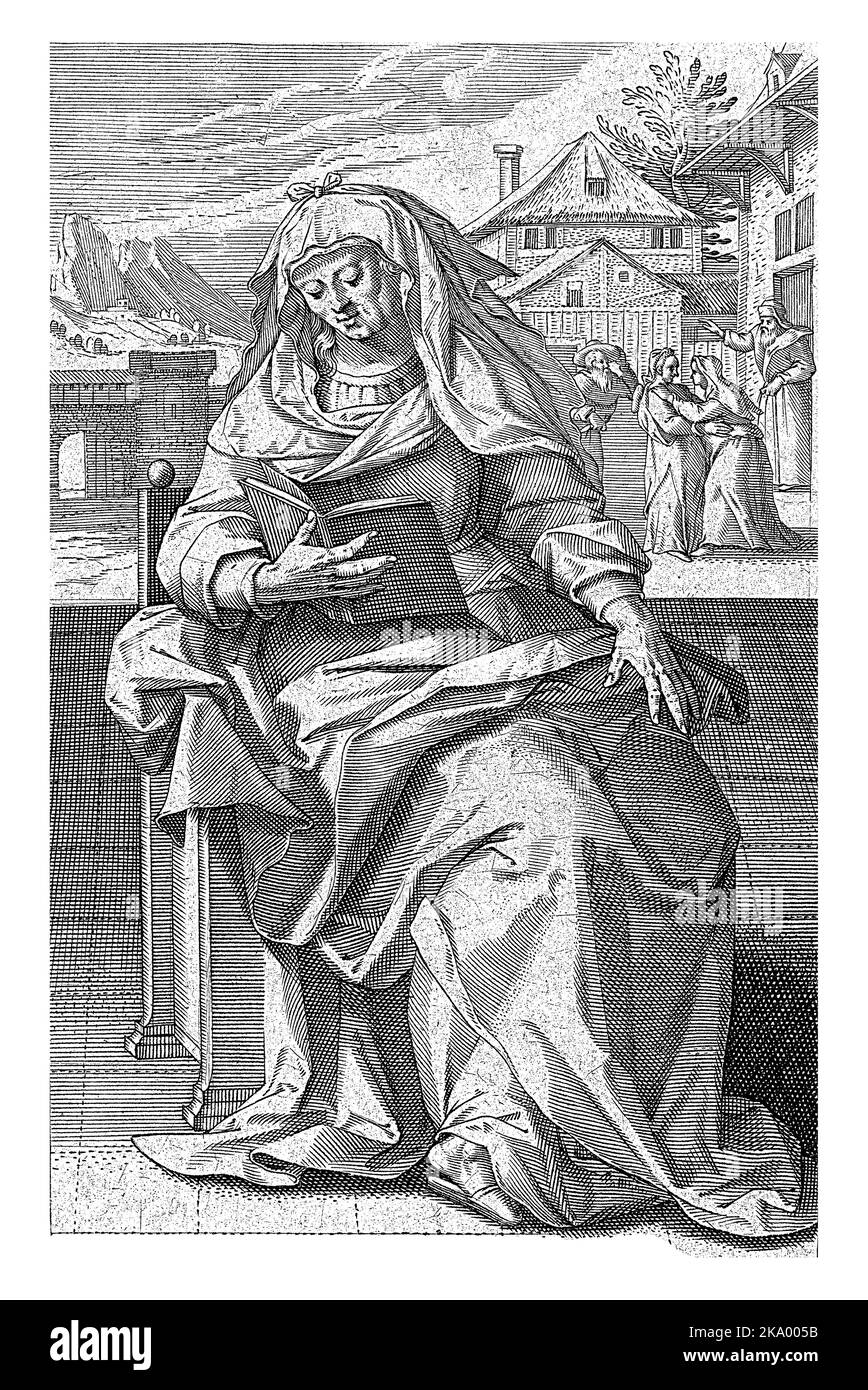Elizabeth mother of john the baptist Black and White Stock Photos ...