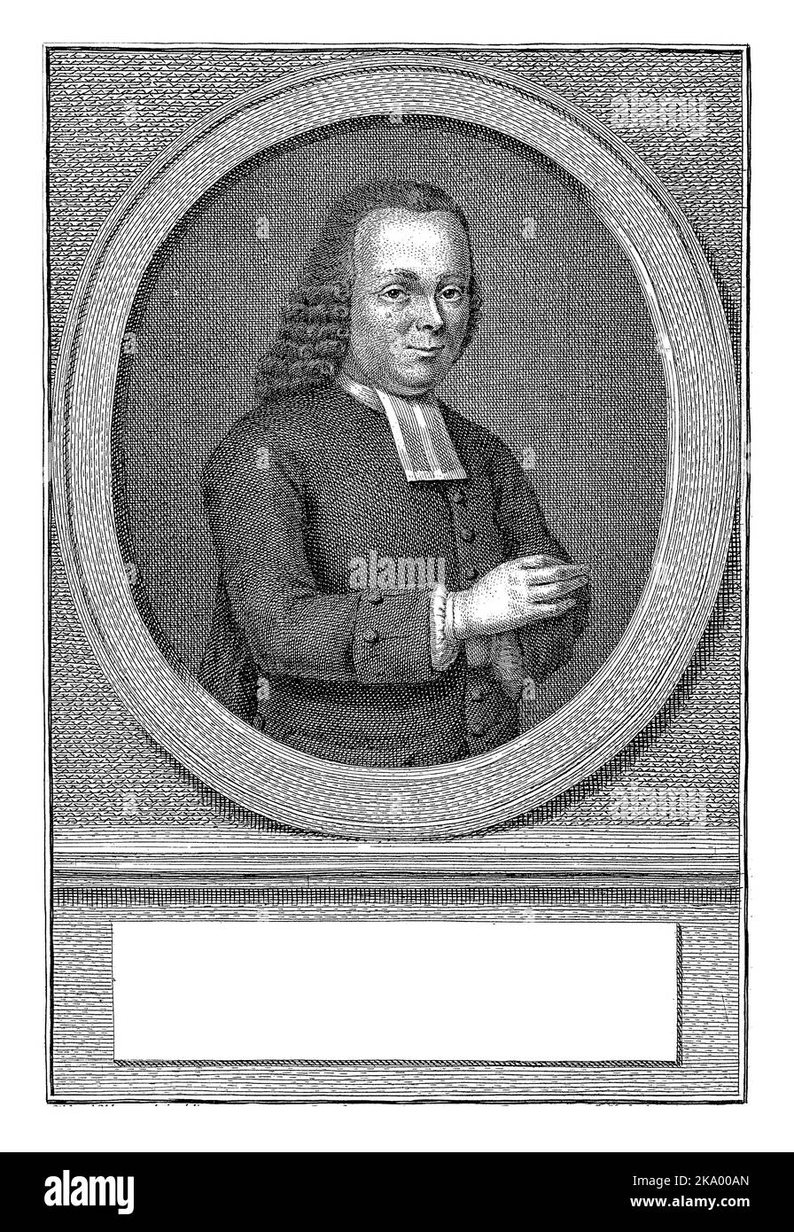 Half-length portrait to the right of Theodorus Lubbers in an oval. The ...