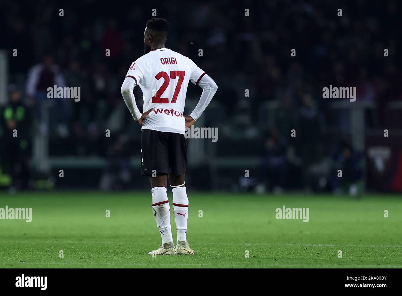 Turin, Italy. 30th Oct, 2022. Divock Origi of Ac Milan looks dejected ...