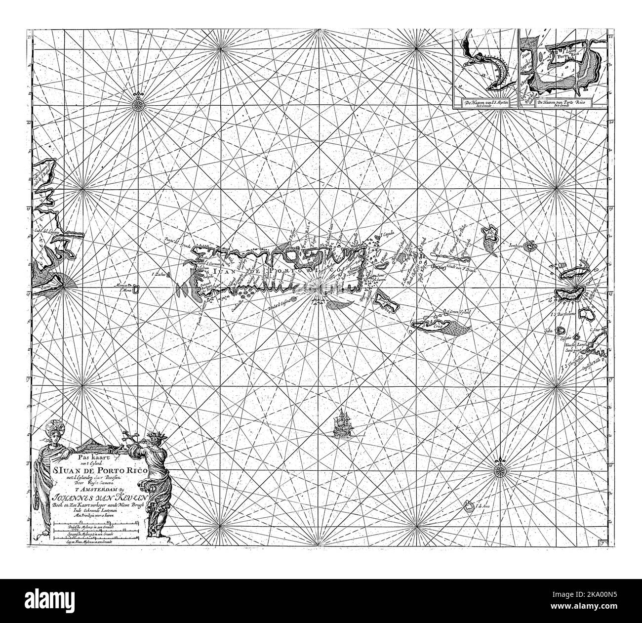 Passport of Puerto Rico, with inset maps of St. Thomas and the port of ...