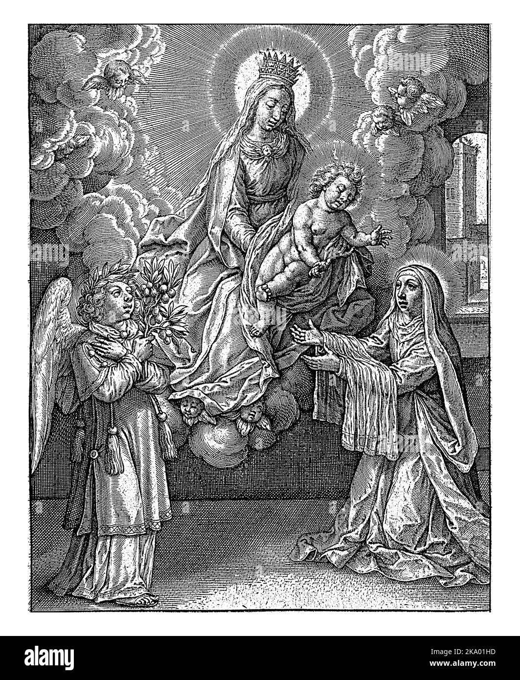 Saint Francesca Romana, dressed in the habit of the Olivetan oblates ...