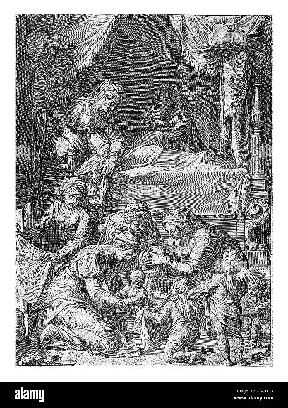 Woman child bed Black and White Stock Photos & Images - Alamy