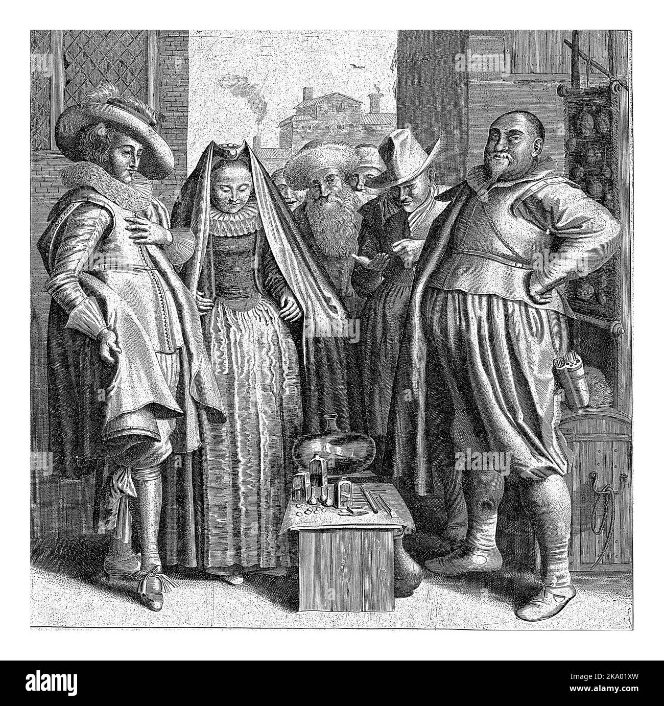 Stands on table Black and White Stock Photos & Images - Alamy