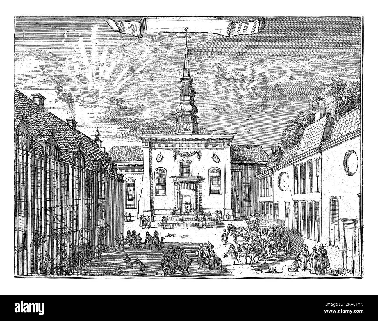 People in square front Black and White Stock Photos & Images - Alamy