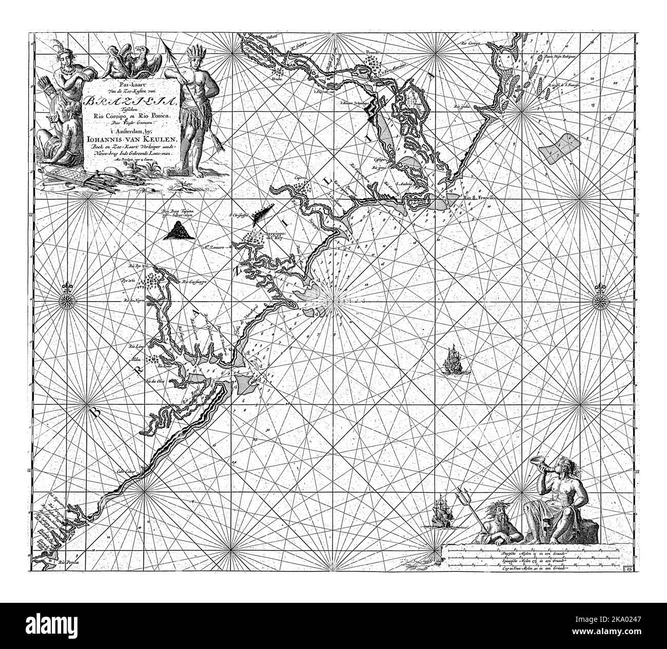 Vintage map of brazil antique map of brazil hi-res stock photography ...