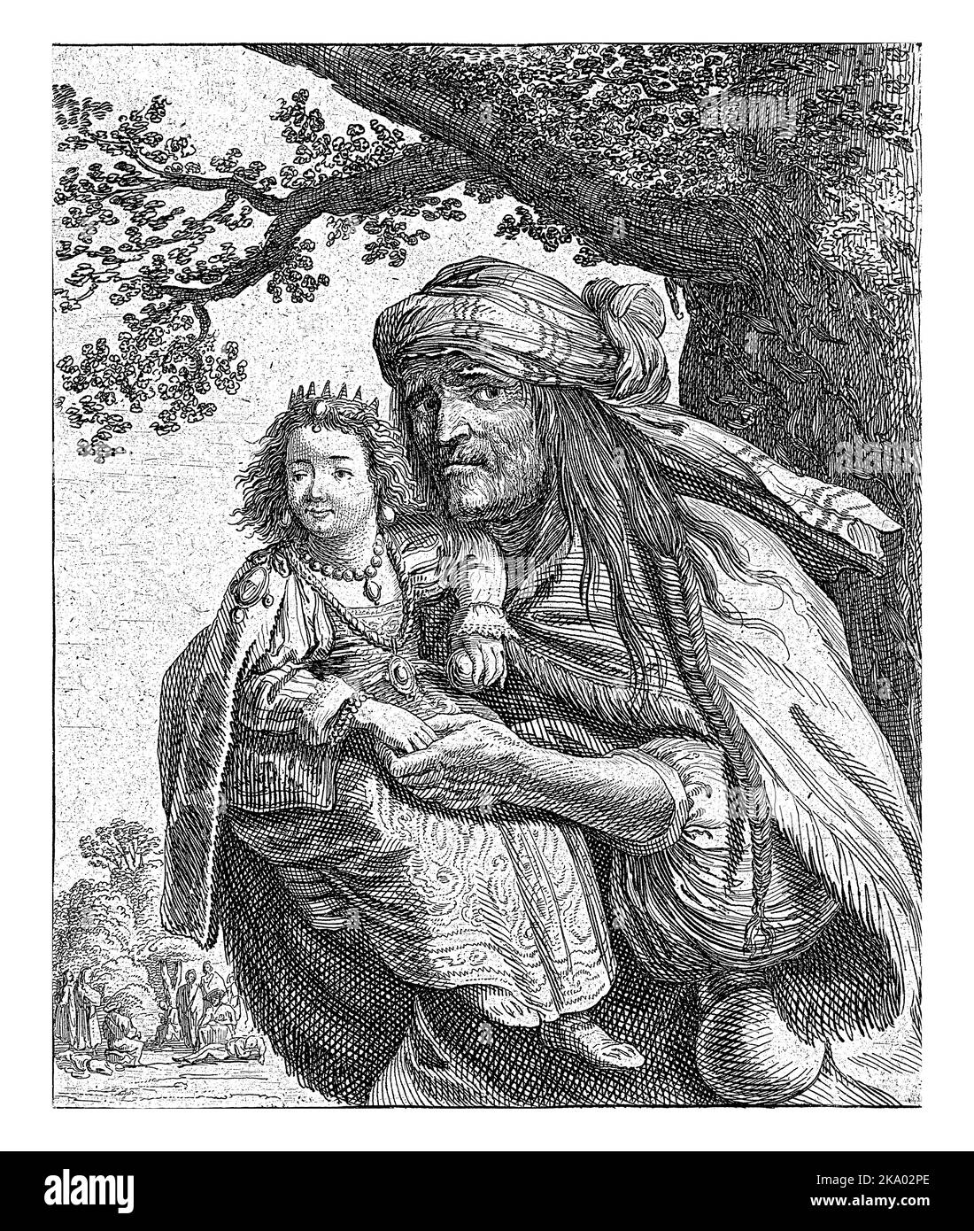 The Roma woman Majombe with little Konstance on her arm, standing in ...
