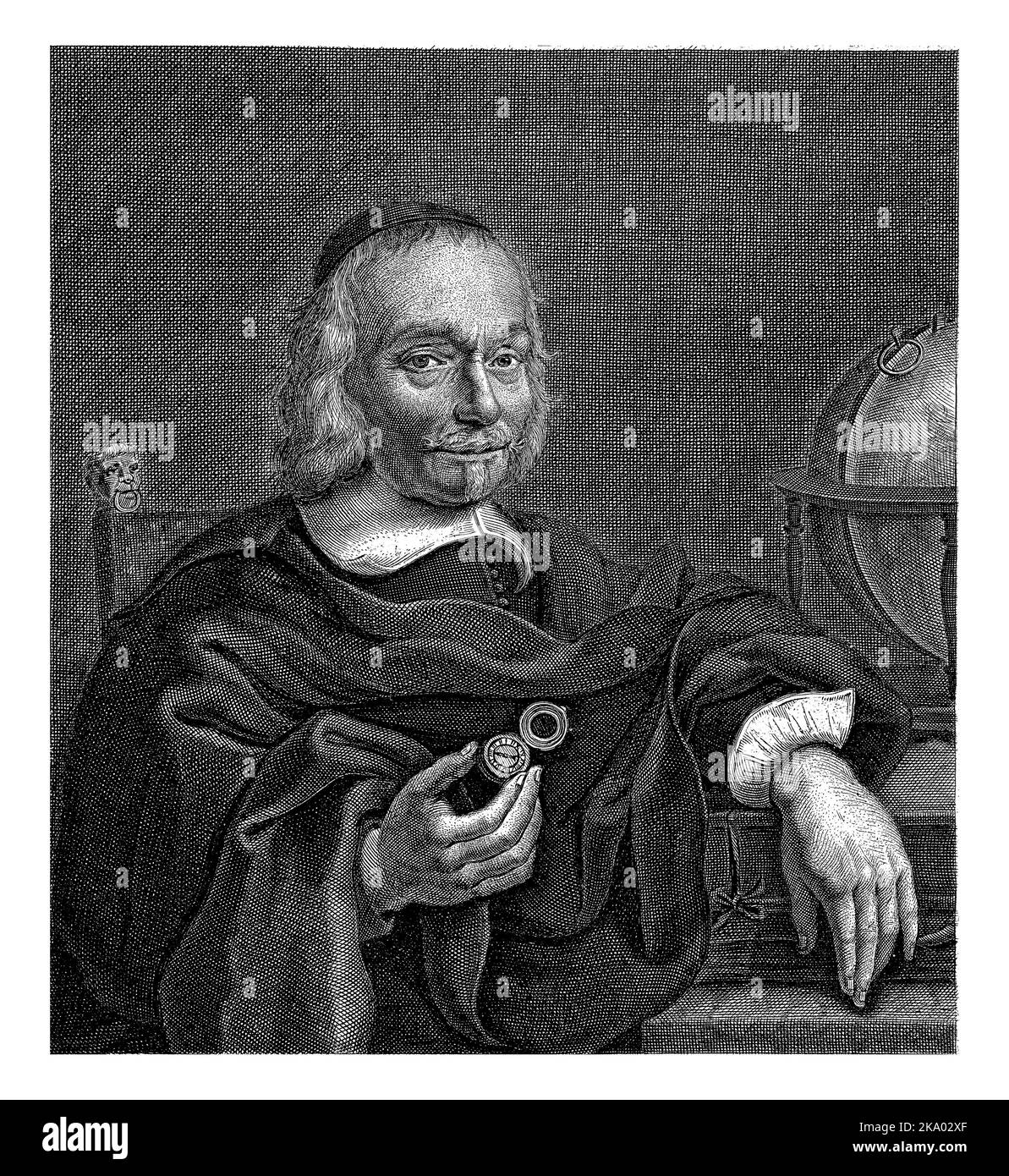 Portrait of Francois van Oerle, Hendrik Bary, 1657 - 1707 Portrait of ...