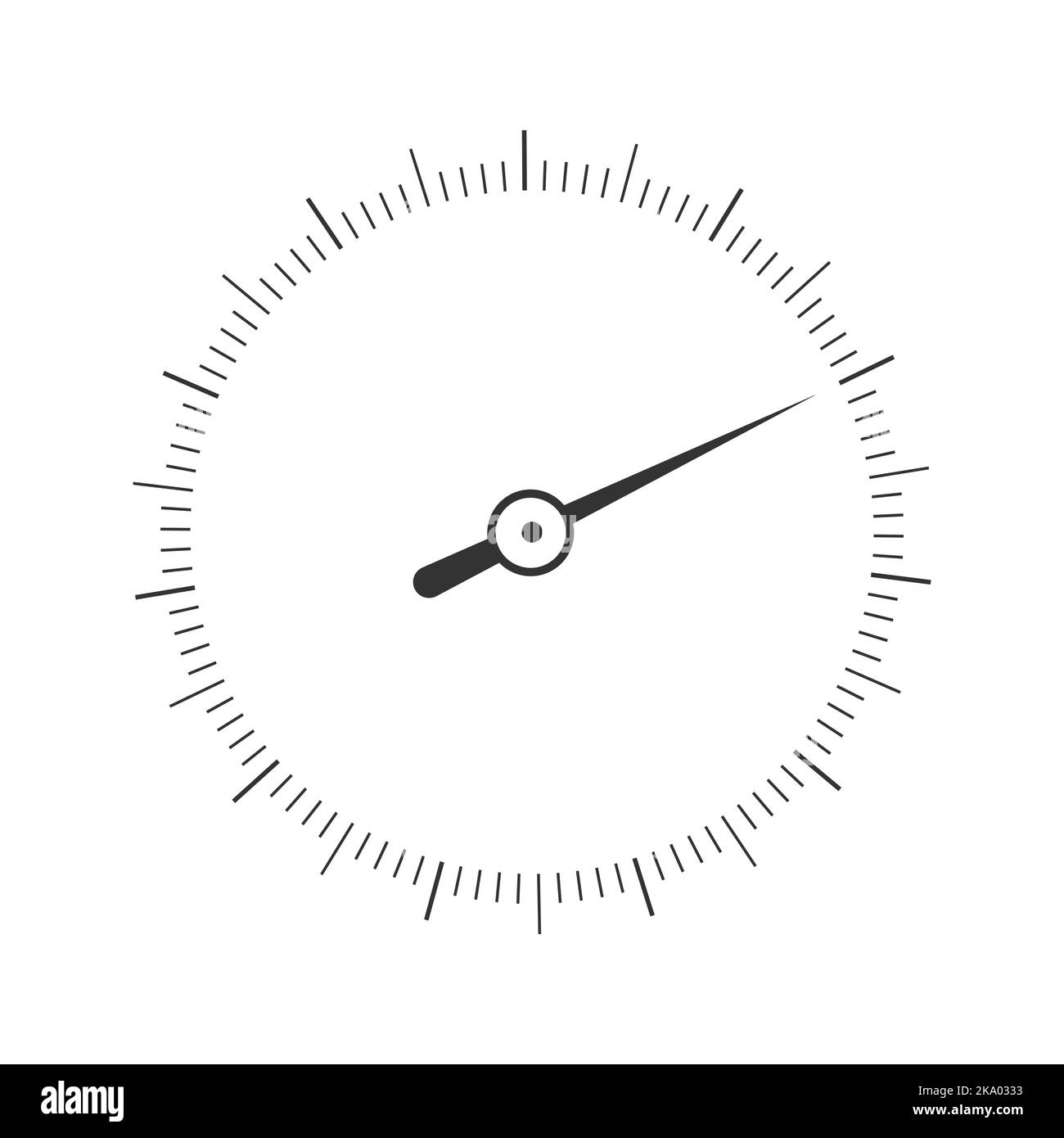 Round gauge scale with arrow. Templete of circular measuring tool ...