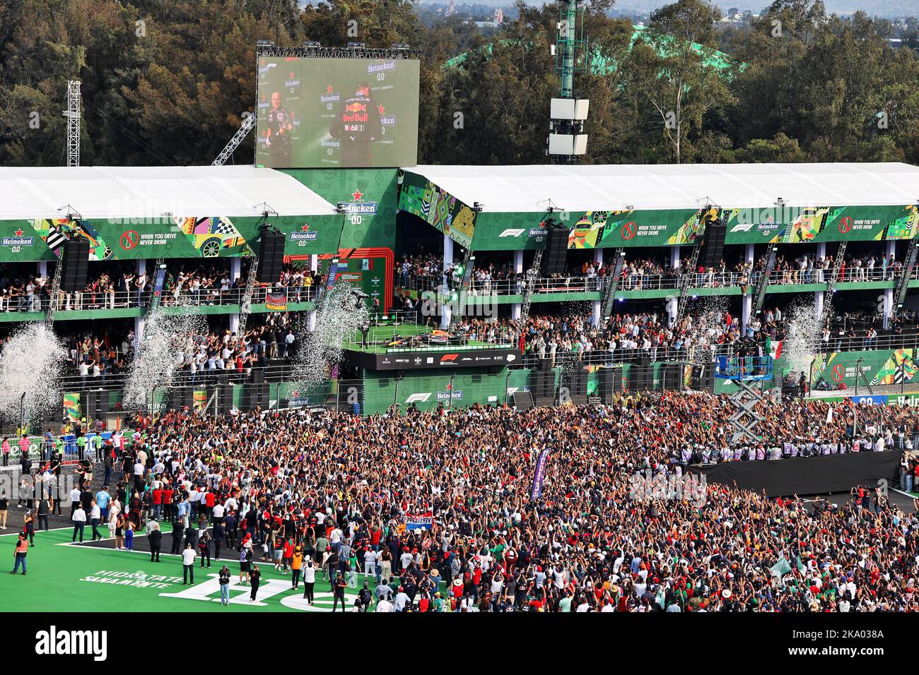 Mexico City, Mexico. 30th Oct, 2022. Fans at the podium. Mexican Grand ...