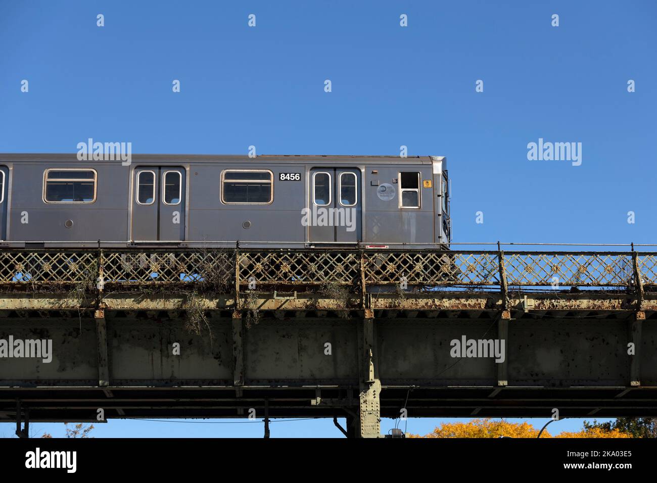 New York City subway train, Williamsburg, Brooklyn Stock Photo - Alamy