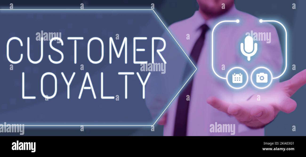 Conceptual display Customer Loyalty. Internet Concept buyers adhere to ...
