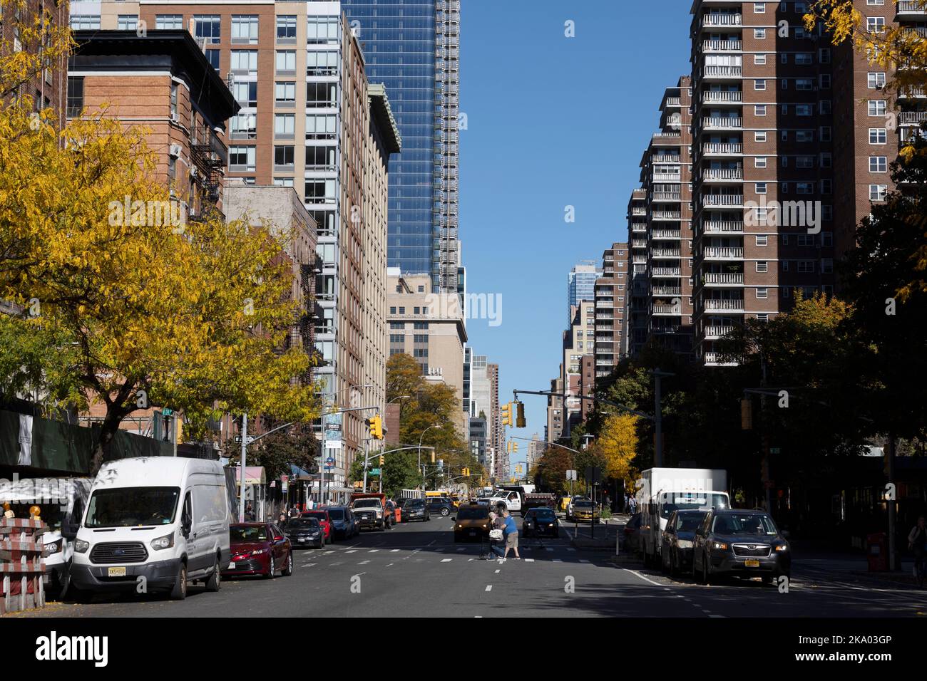 Manhattan street scene, 9th Avenue, Chelsea Stock Photo - Alamy
