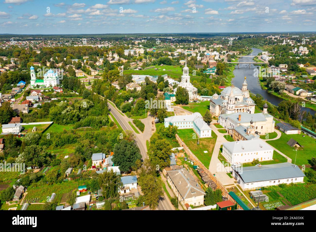 Torzhok city with Borisoglebsky male monastery, Russia Stock Photo - Alamy