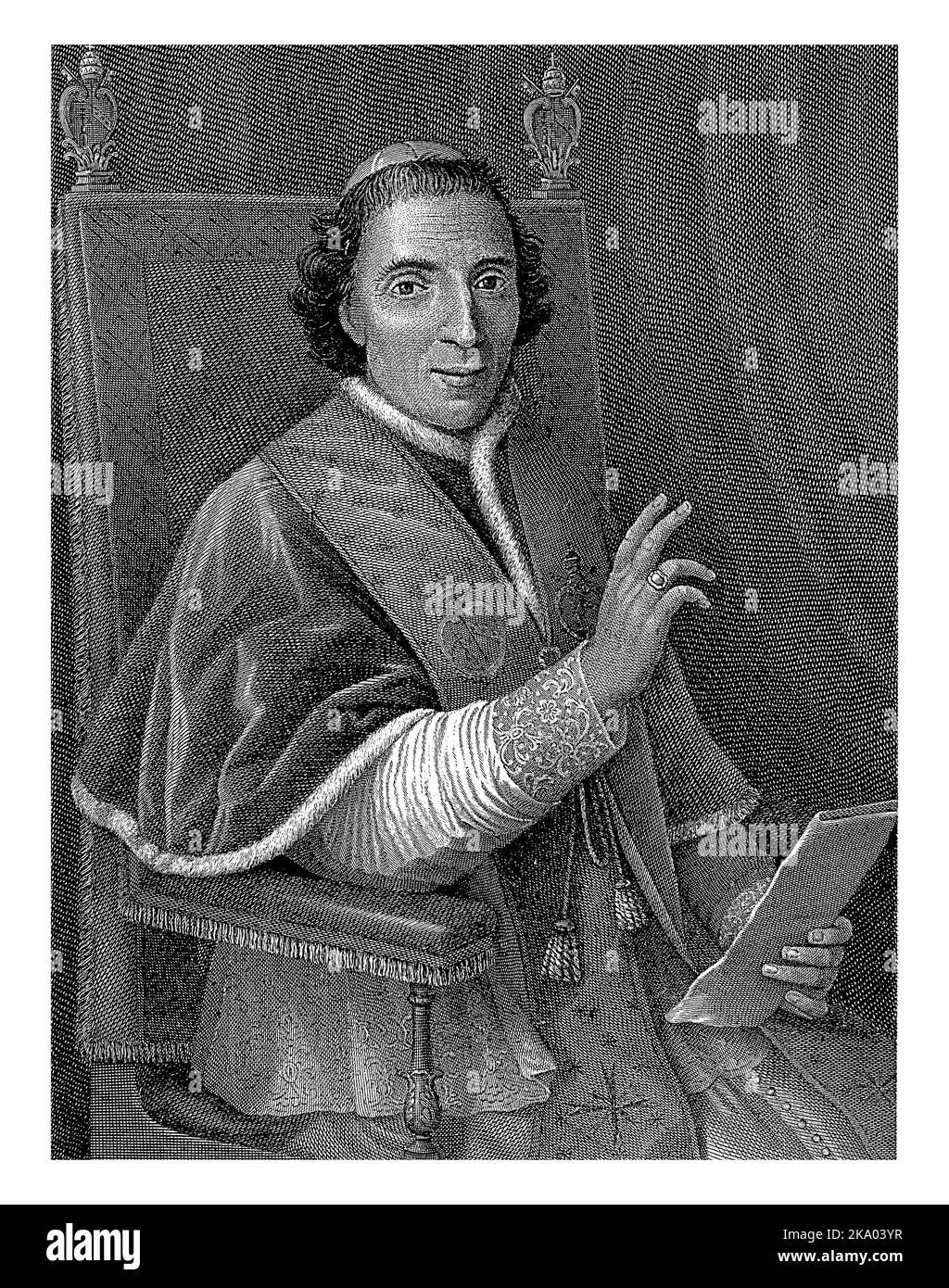 Portrait of Pope Pius VII, Pietro Bonato, after Agostino Tofanelli ...