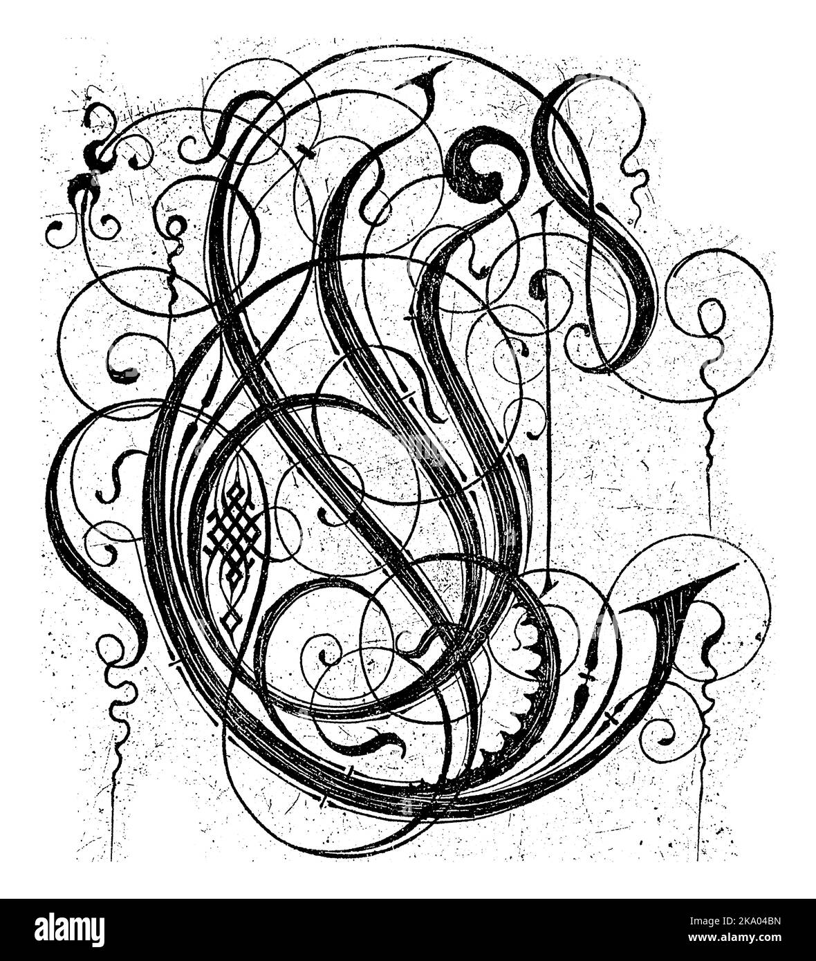 Letter C, anonymous, c. 1600 - c. 1699, vintage engraved Stock Photo - Alamy