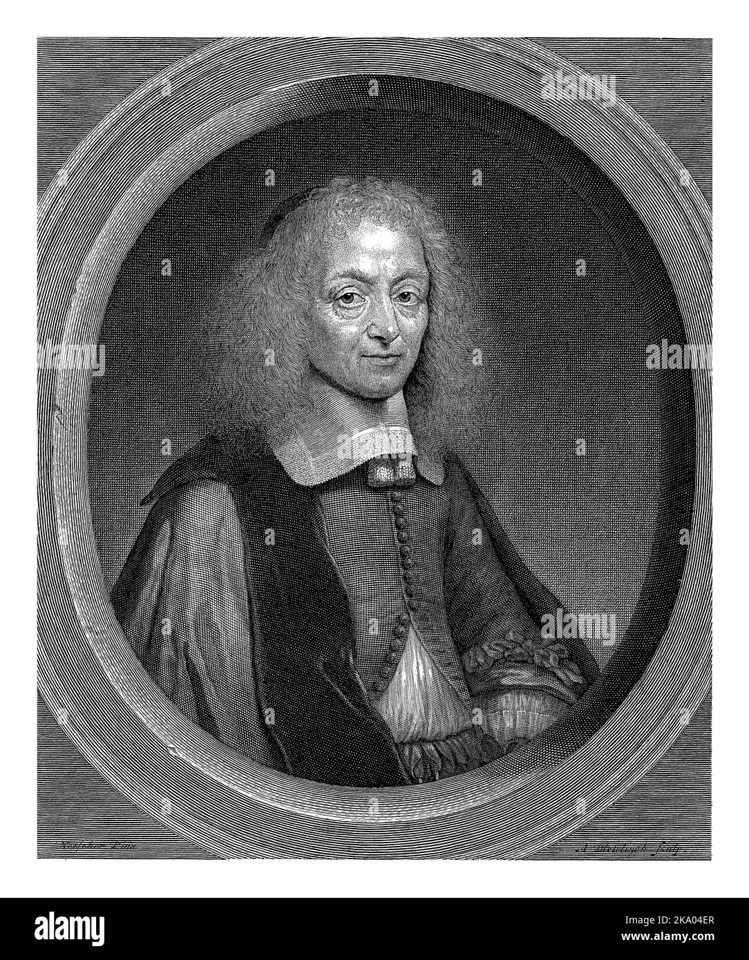 Portrait of Constantijn Huygens, Abraham Bloteling, after Caspar ...