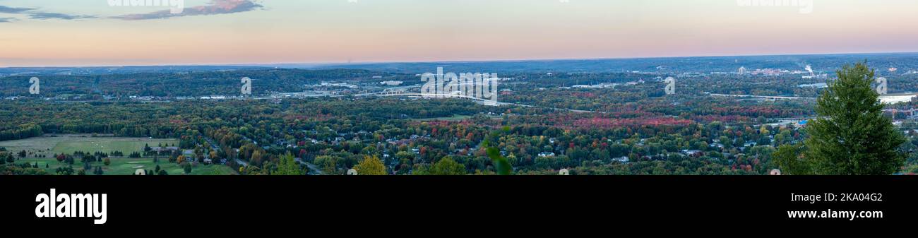 Wausau, Wisconsin in late September from the view of the Granite Peak ...