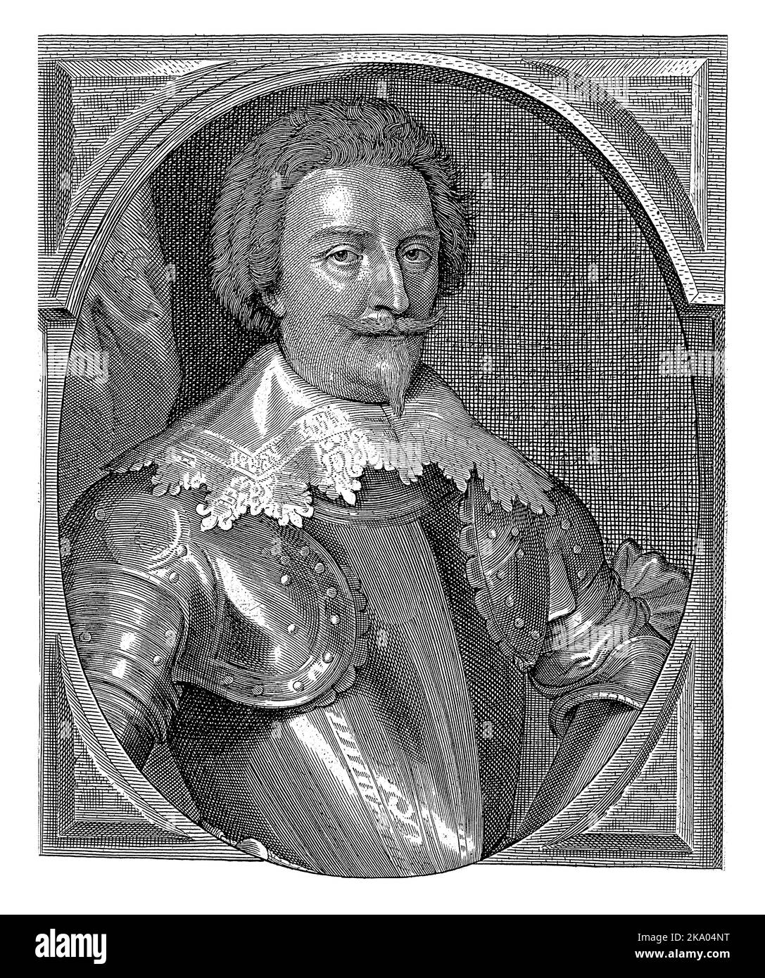 Portrait of Frederik Hendrik in an oval. His name is in the bottom ...