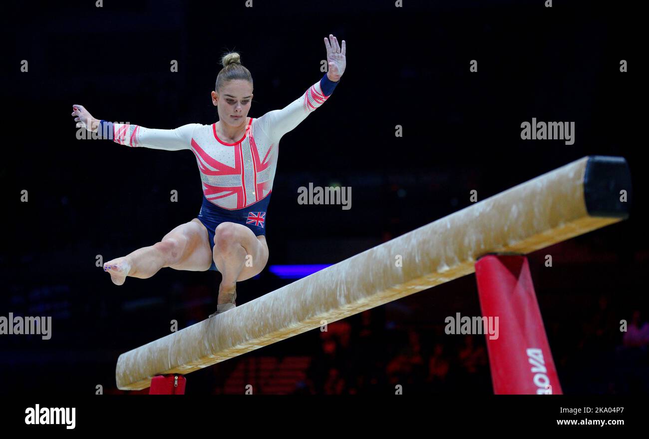Great Britain's Alice Kinsella competes on the beam during day two of ...