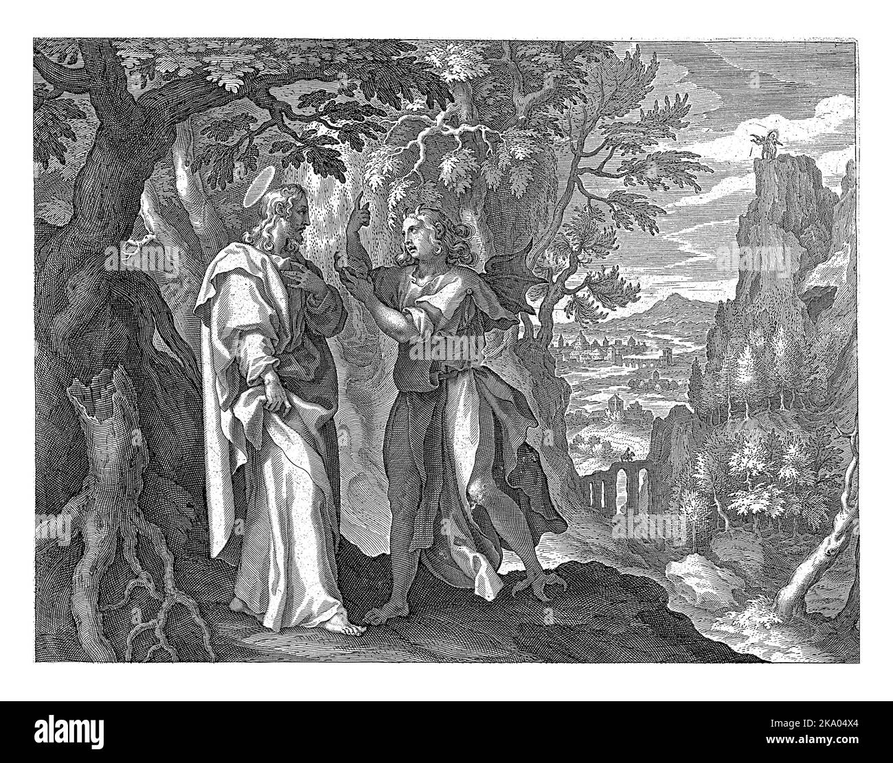 A devil shows Christ a stone and asks him to turn the stone into bread ...