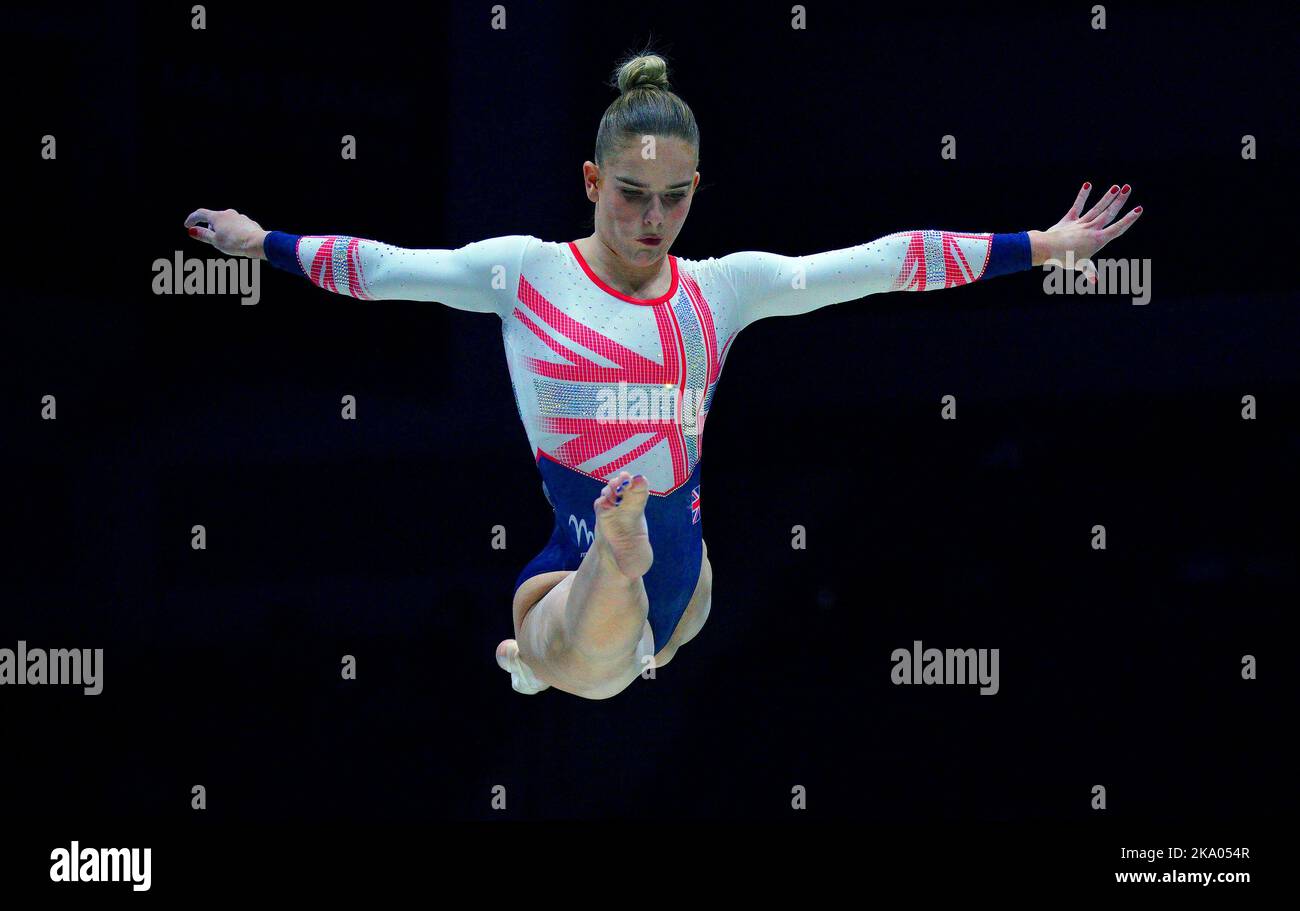 Great Britain's Alice Kinsella competes on the beamduring day two of ...
