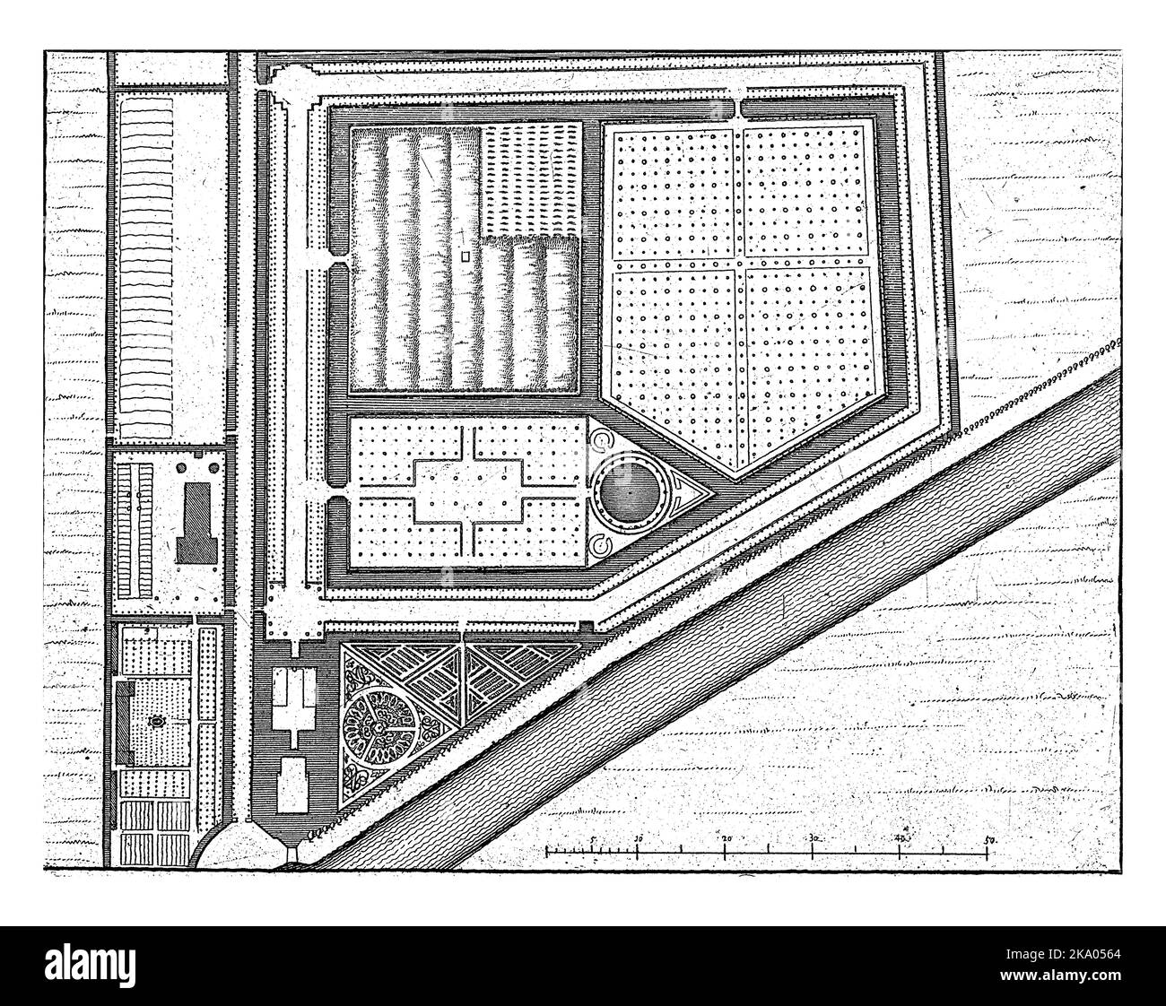 Map of the estate Gunterstein, Breukelen, Joseph Mulder, 1680 - 1696 ...