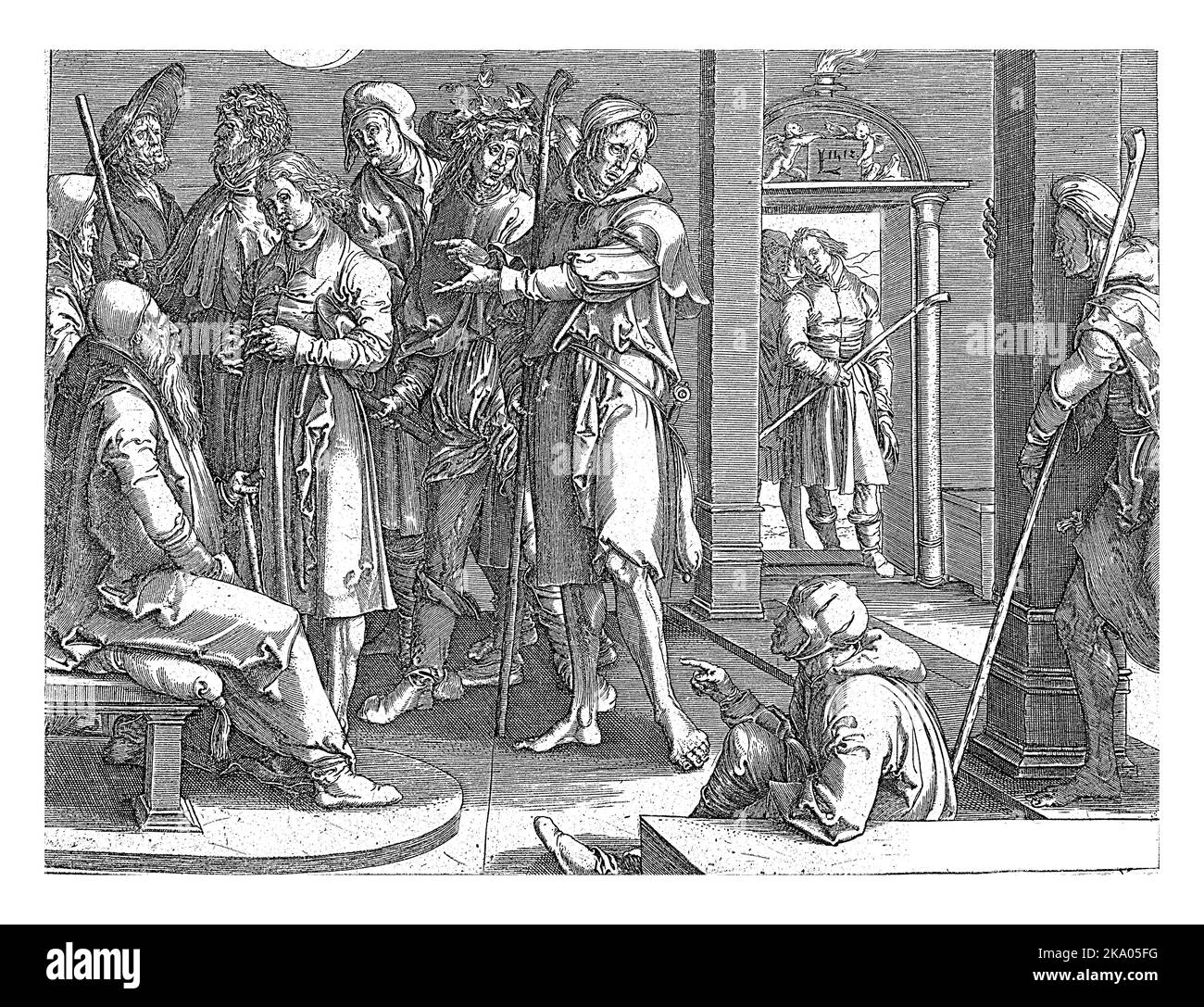 Joseph explains his dreams to his father Jacob, while his brothers ...