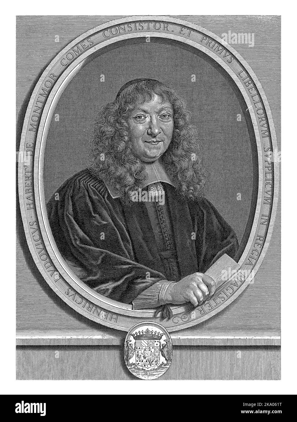 Portrait of Henri Louis Habert de Montmor, a French scholar. He is ...