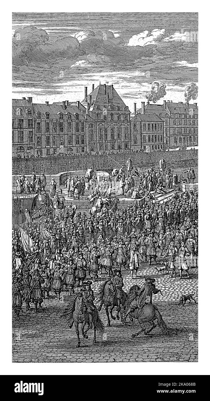 The guard of Louis XIV, King of France at the forefront of the royal ...