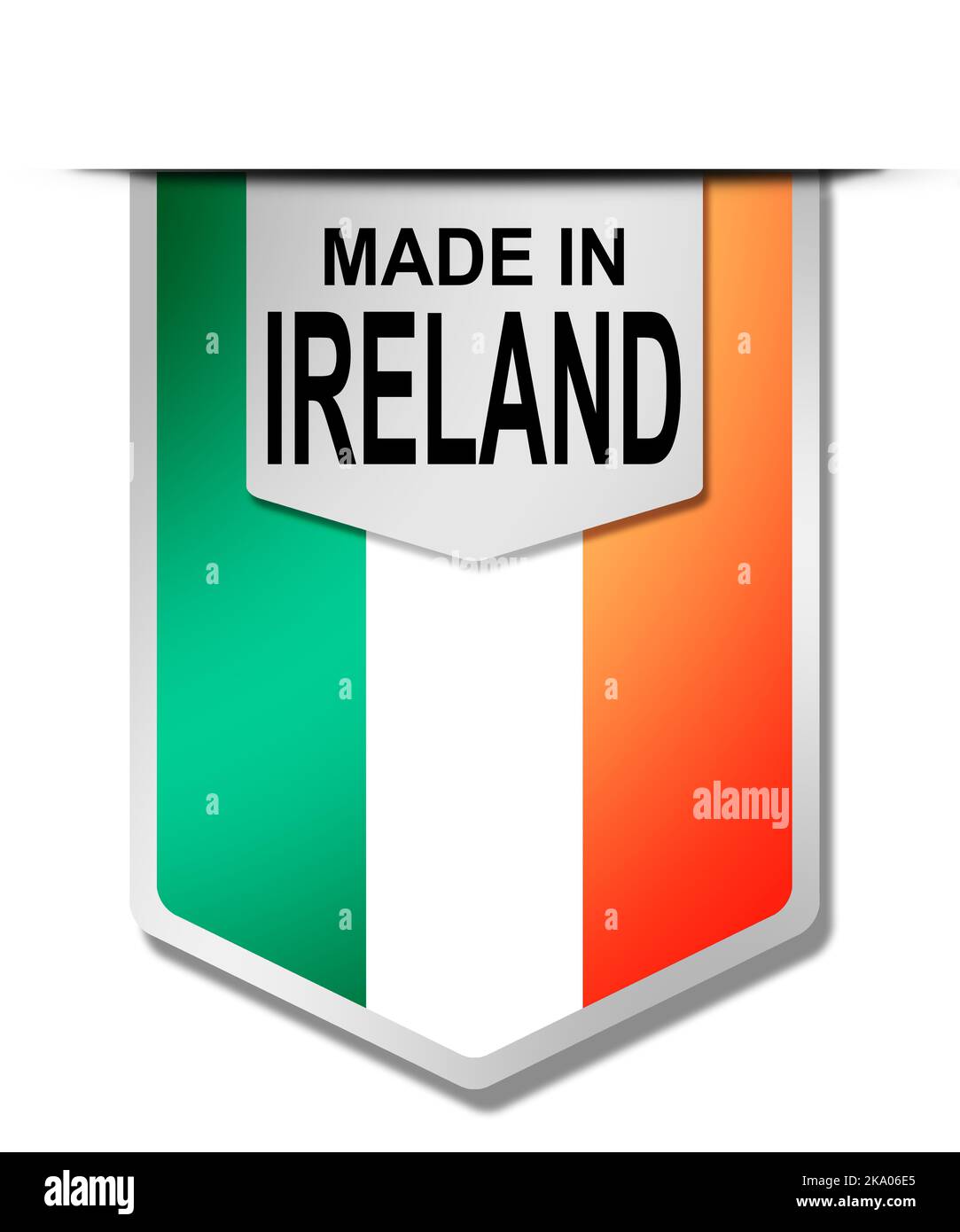 Made in Ireland word on hanging banner, 3d rendering Stock Photo - Alamy