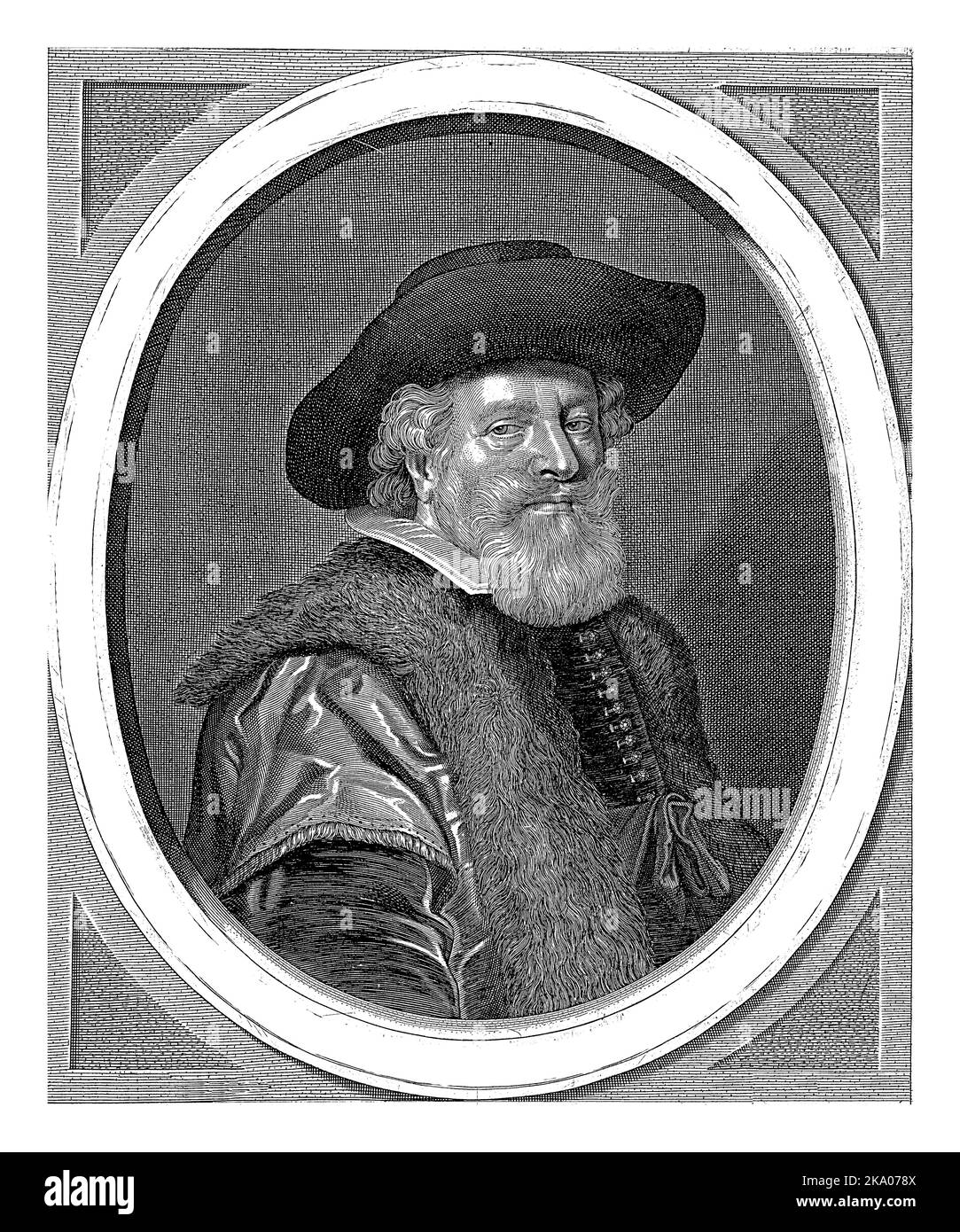 Portrait of Jeremias Pierssene, Paulus Pontius, after Antoine van den ...