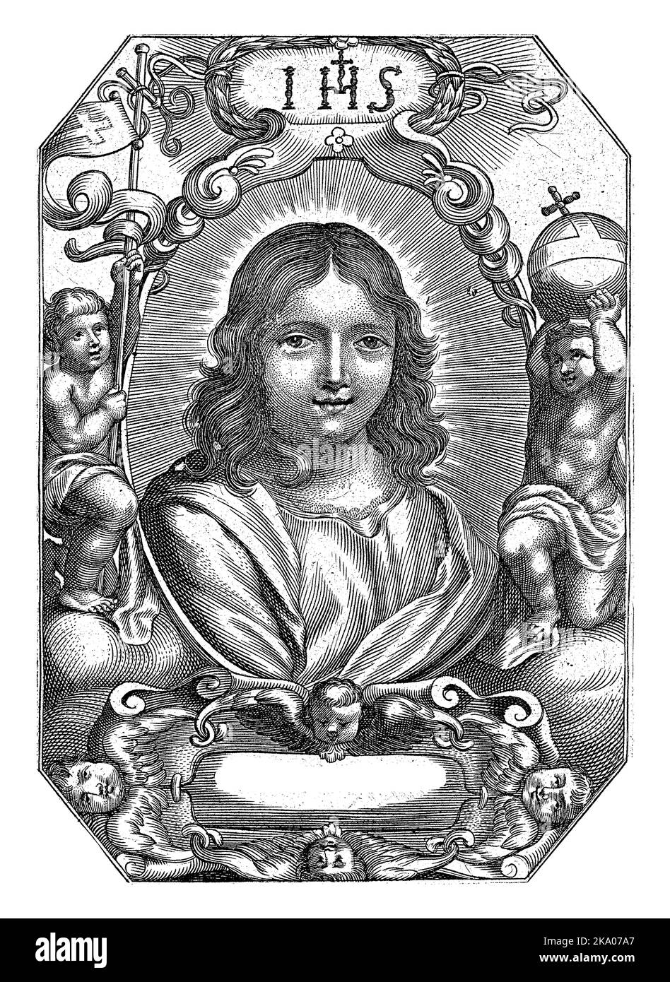 Christ in an oval, Franz Huybrechts, 1656 - 1661 Christ in an oval ...