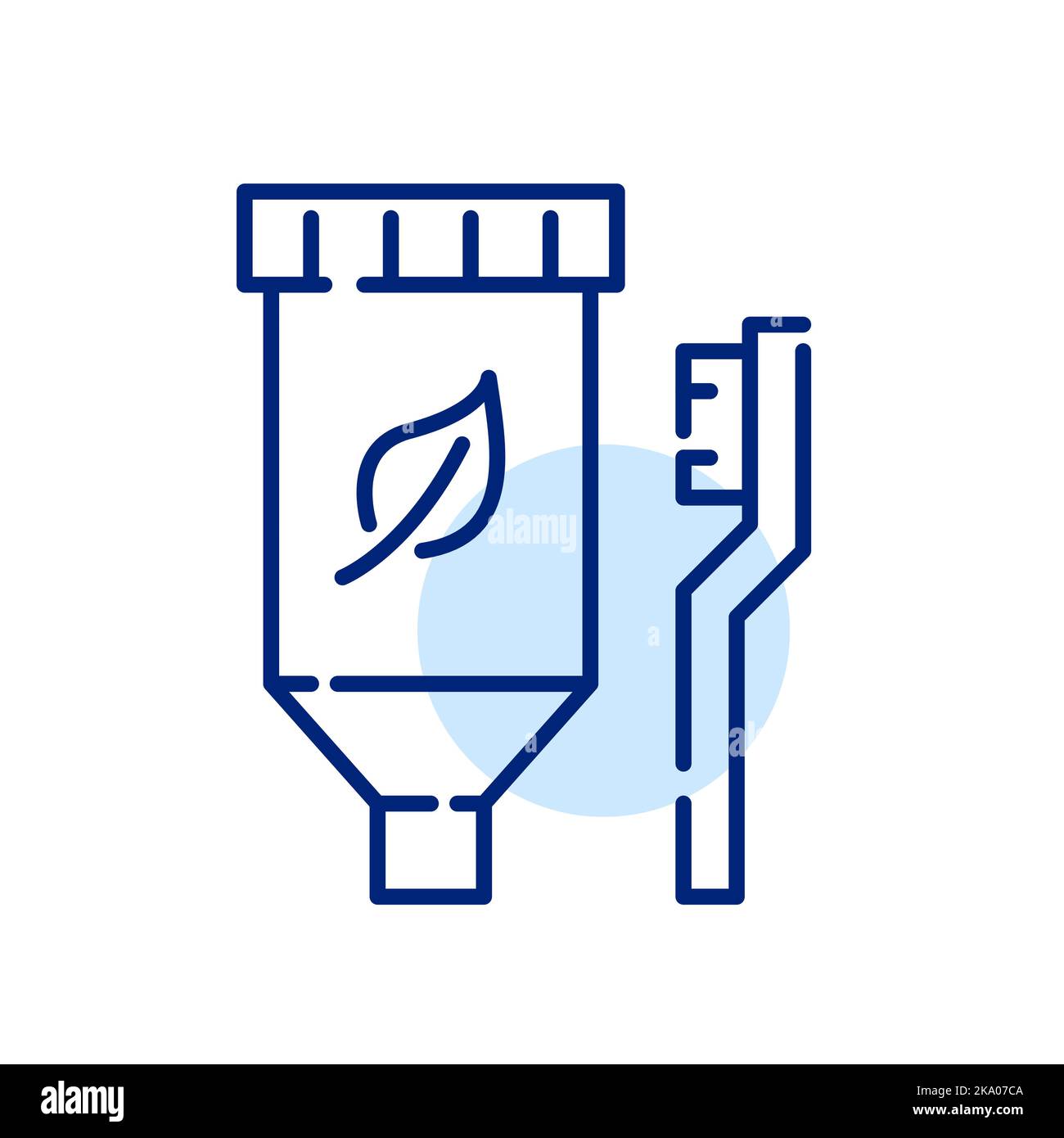 Natural green toothpaste and brush. Fresh eco dental hygiene. Pixel ...