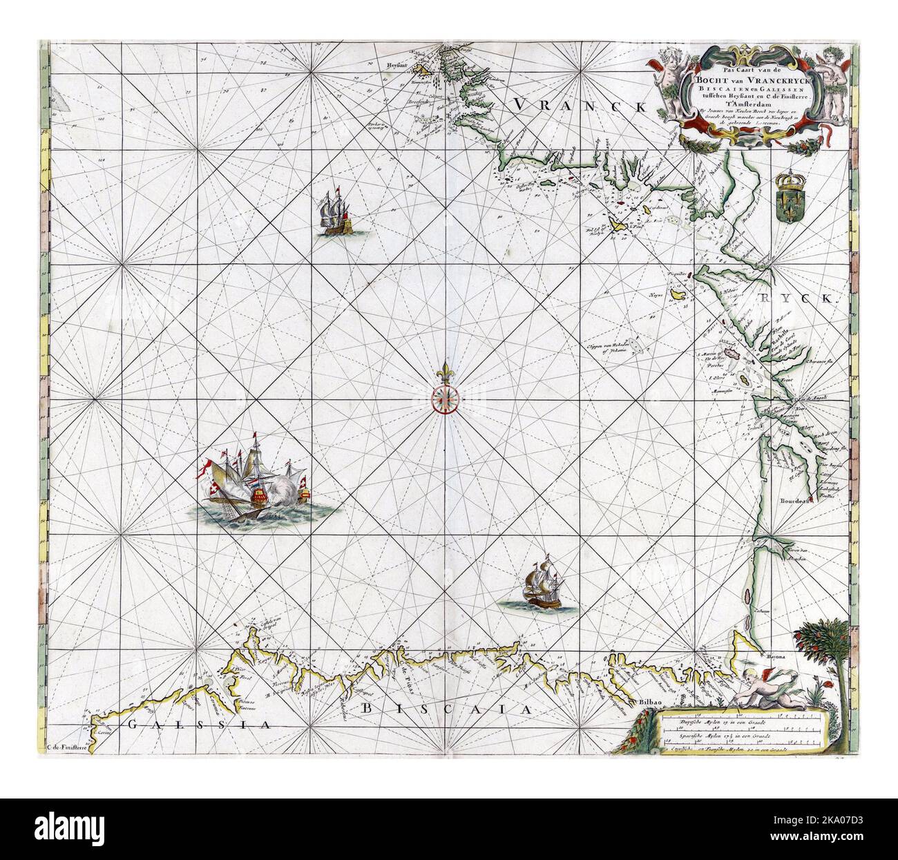 Bay of biscay map Cut Out Stock Images & Pictures - Alamy