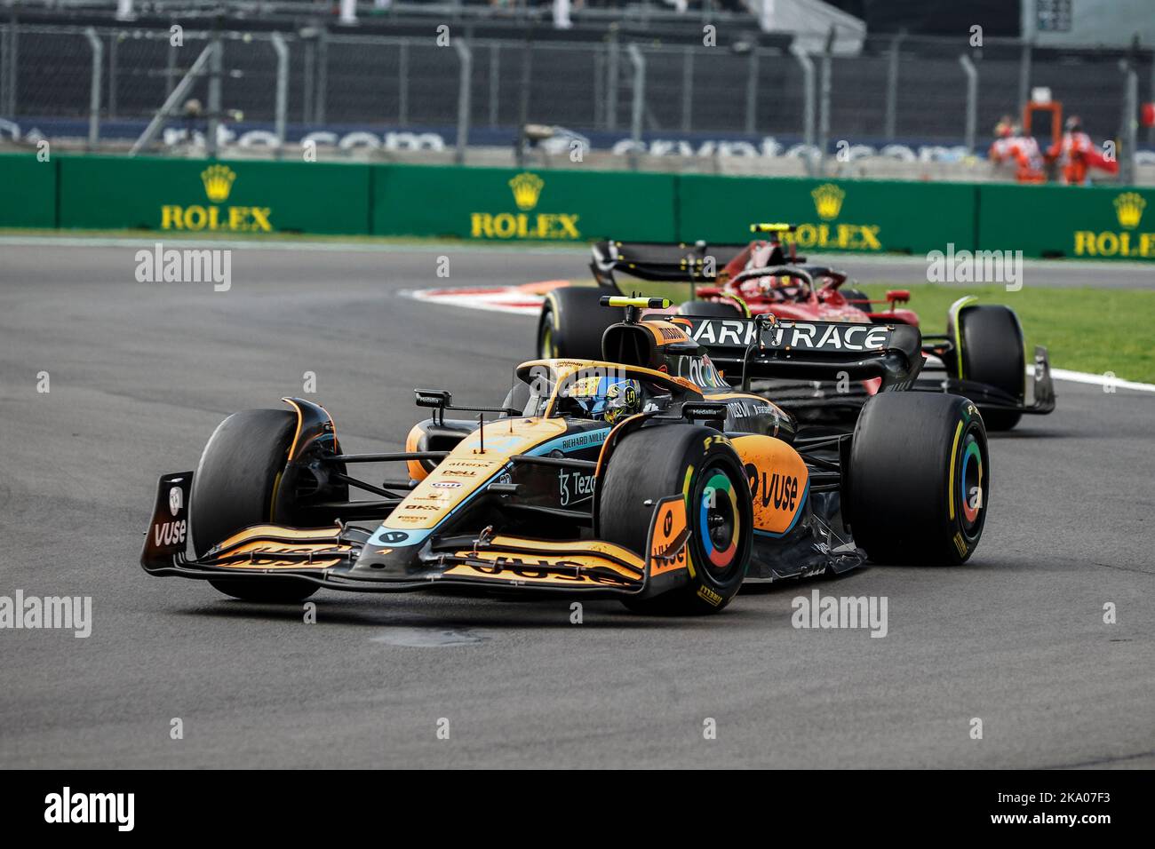 04 NORRIS Lando (gbr), McLaren F1 Team MCL36, action 55 SAINZ Carlos ...