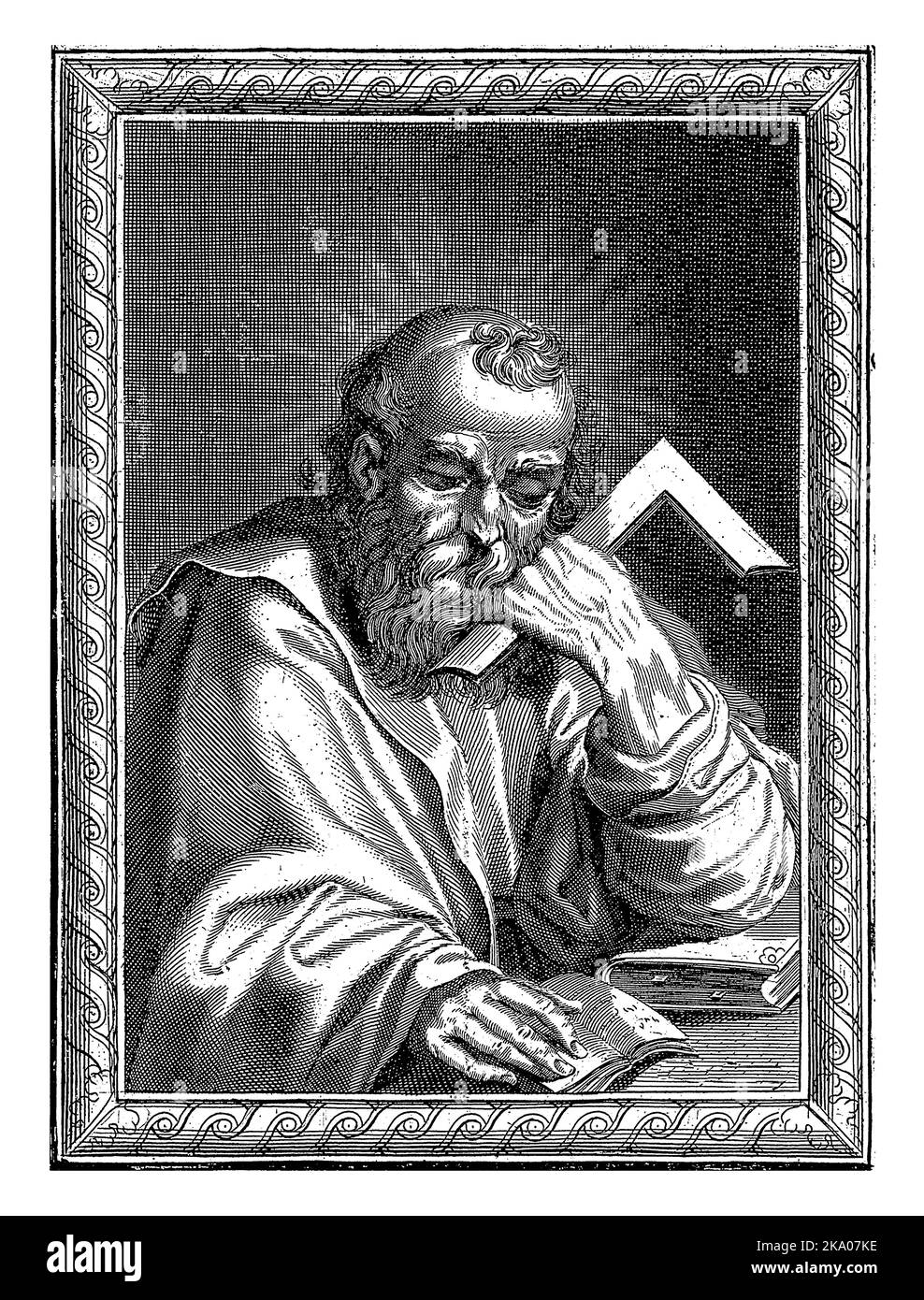 H. Matthew, Pierre Landry (possibly), 1640 - 1701, vintage engraved ...