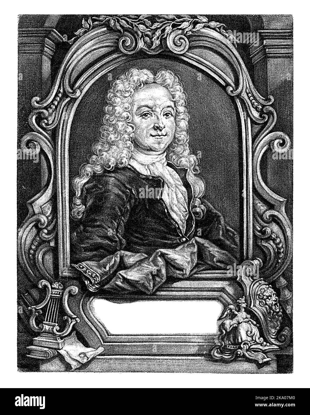 Portrait of Balthazar Huydecoper, Arnoud van Halen, 1715 - 1732 The man ...