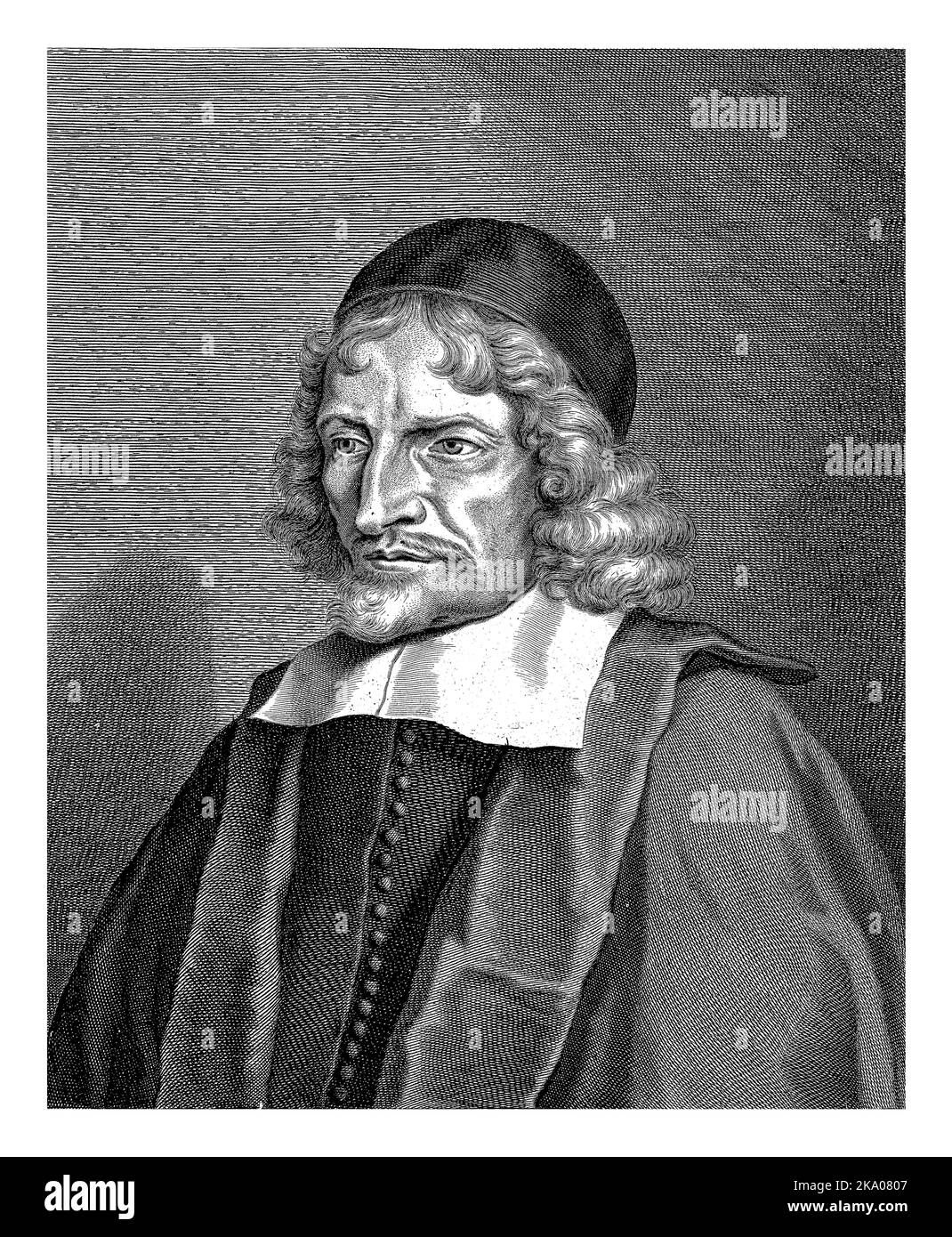 Bust of the Remonstrant pastor Bartholomaeus Prevostius. Below the ...