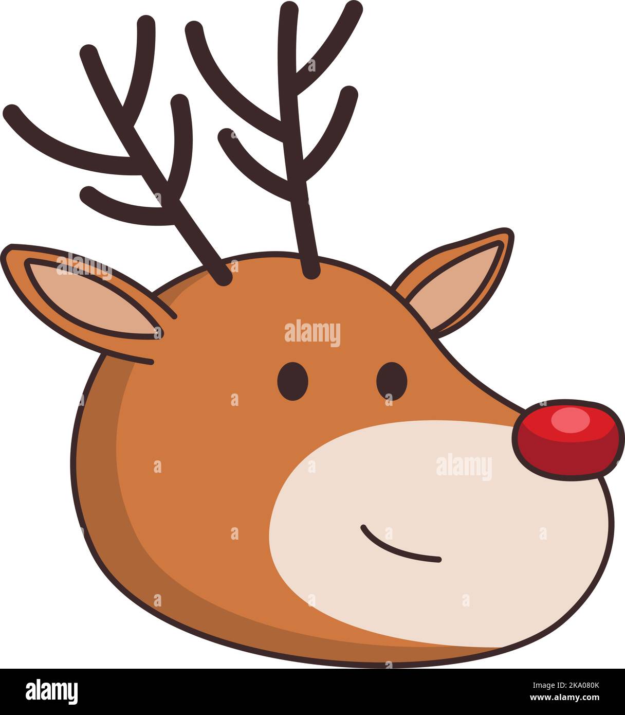 christmas reindeer head Stock Vector Image & Art - Alamy