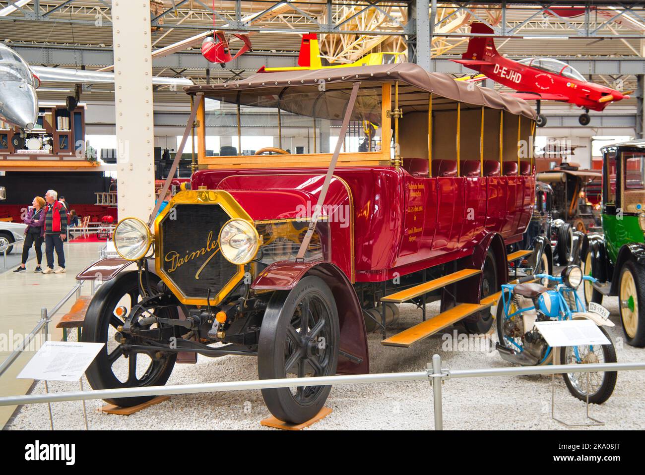 SPEYER, GERMANY - OCTOBER 2022: red DAIMLER VISIT CAR OMNIBUS 1914 ...