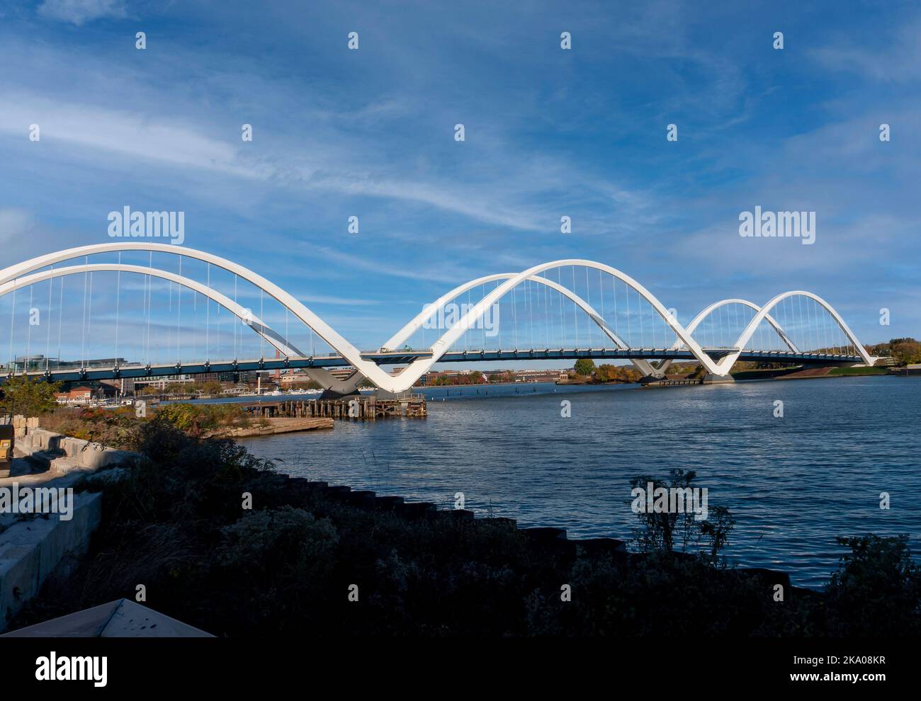Freerick Douglass Memorial Bridge over the Anacostia River Stock Photo ...